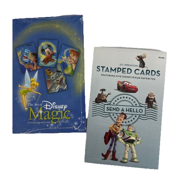 Disney | Party Supplies | Set Of 2 Disney Magic And Pixar Usps Stamped ...